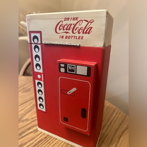 Coca Cola | Accents | Coca Cola Vending Machine Wooden Bank Box W ...